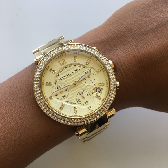 Michael Kors | Accessories | New Michael Kors Gold Parker Ladies Watch ...